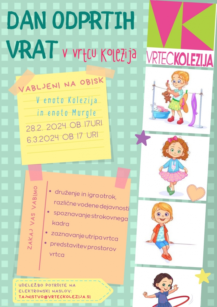 Vrtec Kolezija | DAN ODPRTIH VRAT v vrtcu KOLEZIJA